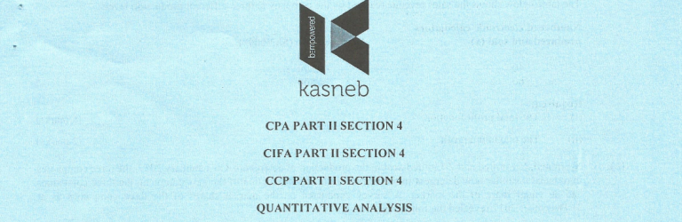 KASNEB Quantitative Analysis Past Papers and answers - KASNEB NOTES ...