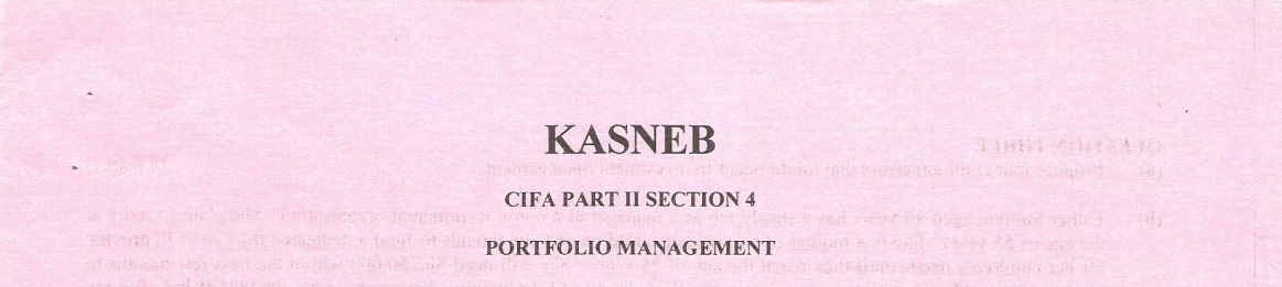 KASNEB Portfolio Management Past Papers and answers - KASNEB NOTES ...