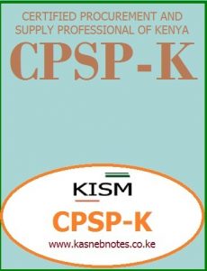 CPSP-K - KASNEB NOTES & REVISION KITS